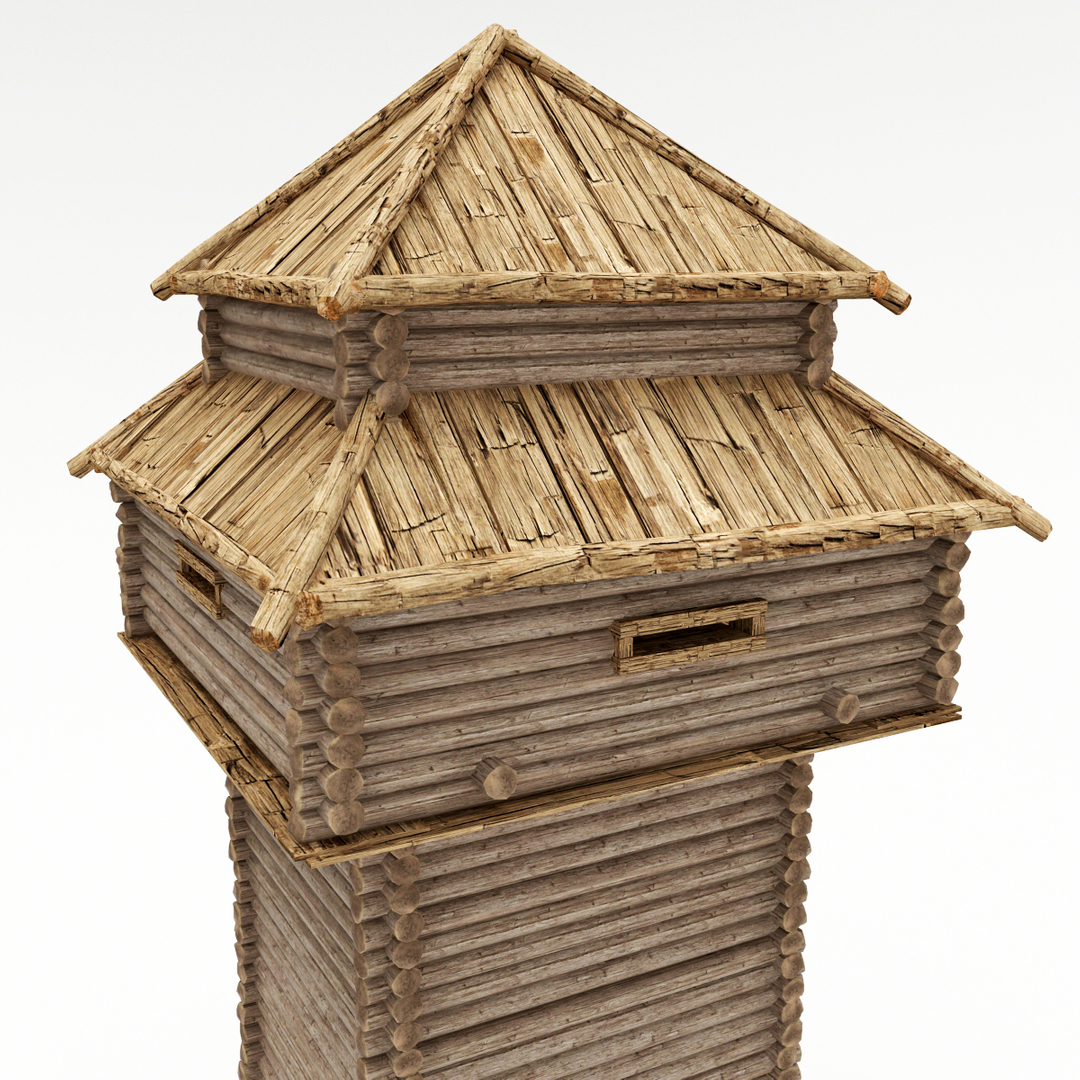 wood tower 3d model