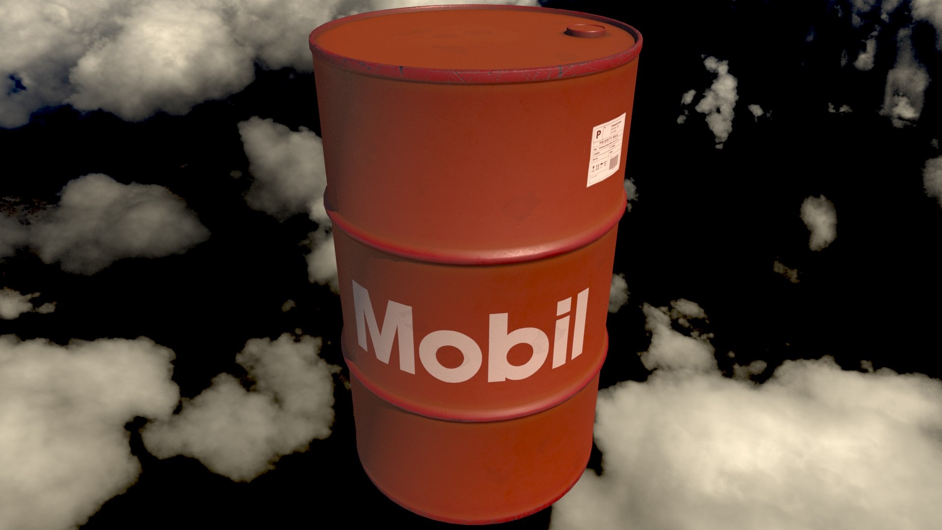 3D Barrel Mobil Oil - TurboSquid 1487165