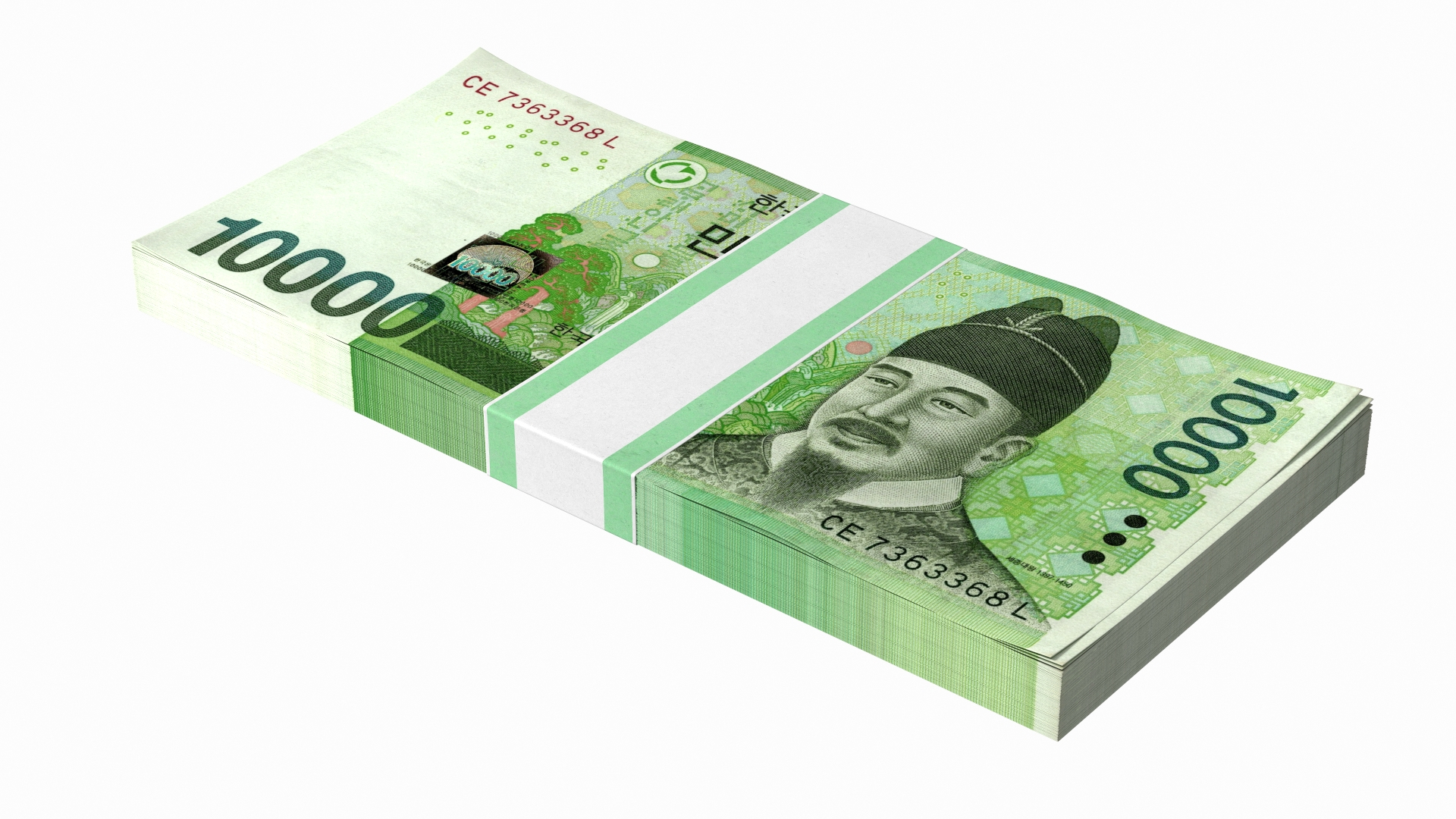 3D Korea Republic Won KRW 10000 Banknotes Bundle Model - TurboSquid 1729537
