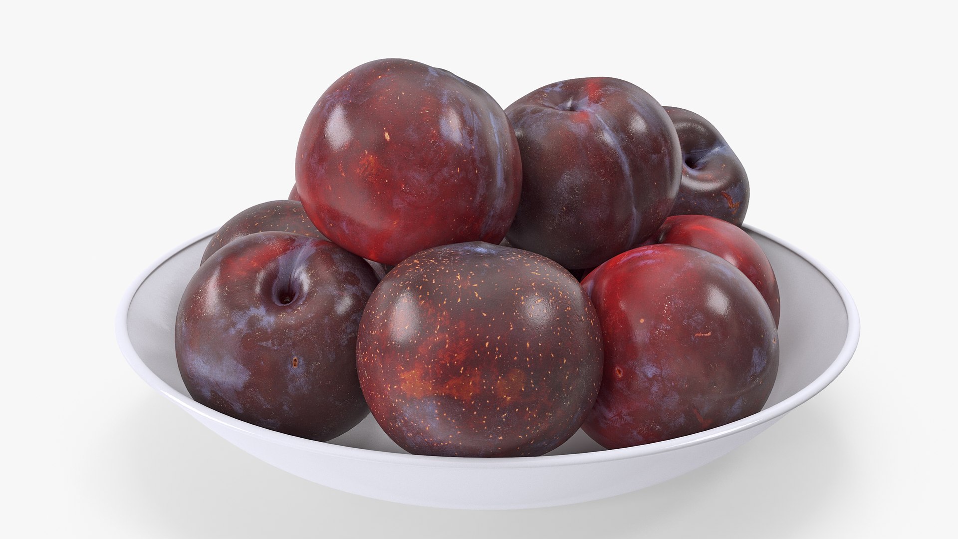 Plate Plums Model - TurboSquid 1597354