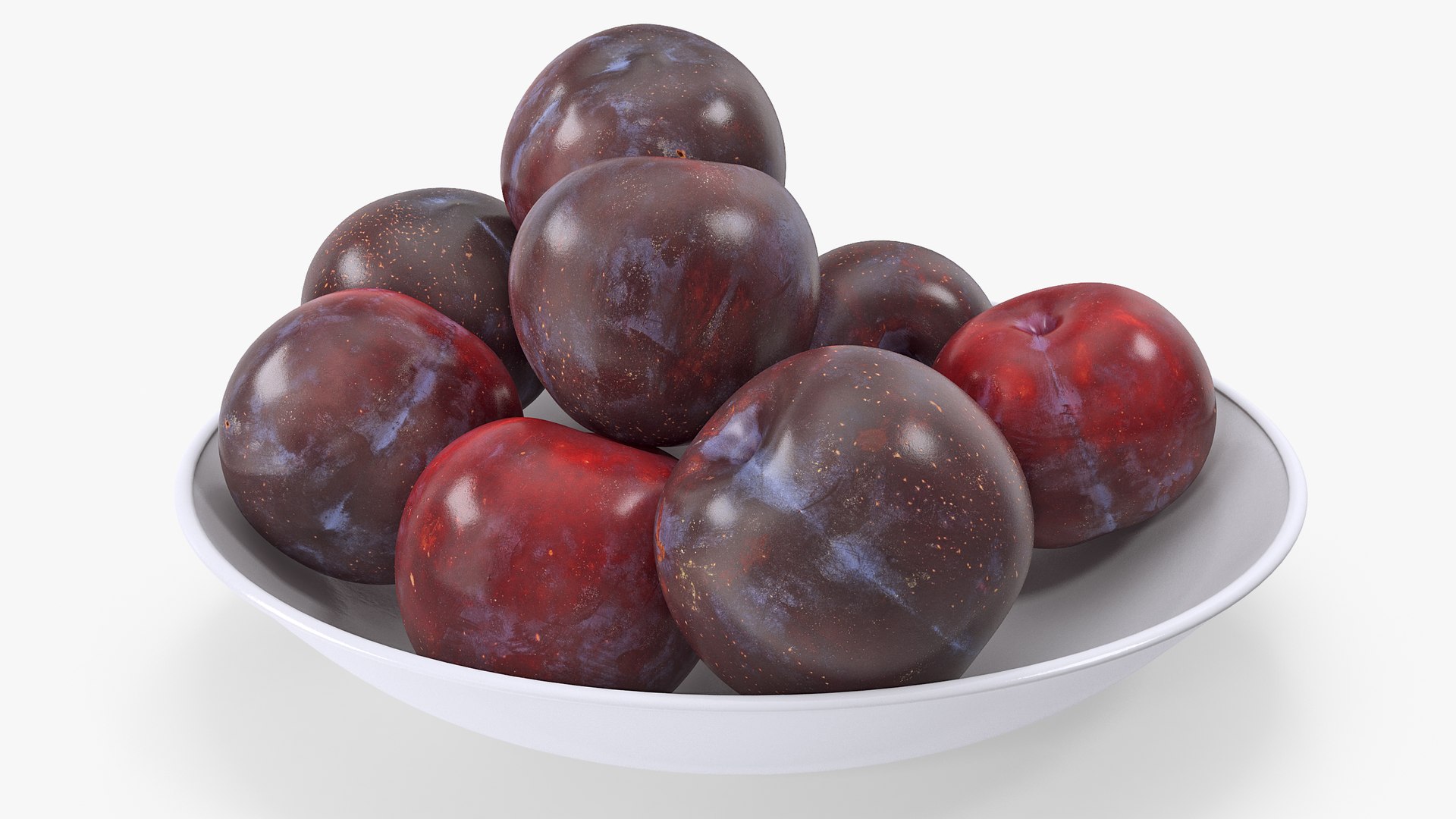 Plate Plums Model - TurboSquid 1597354
