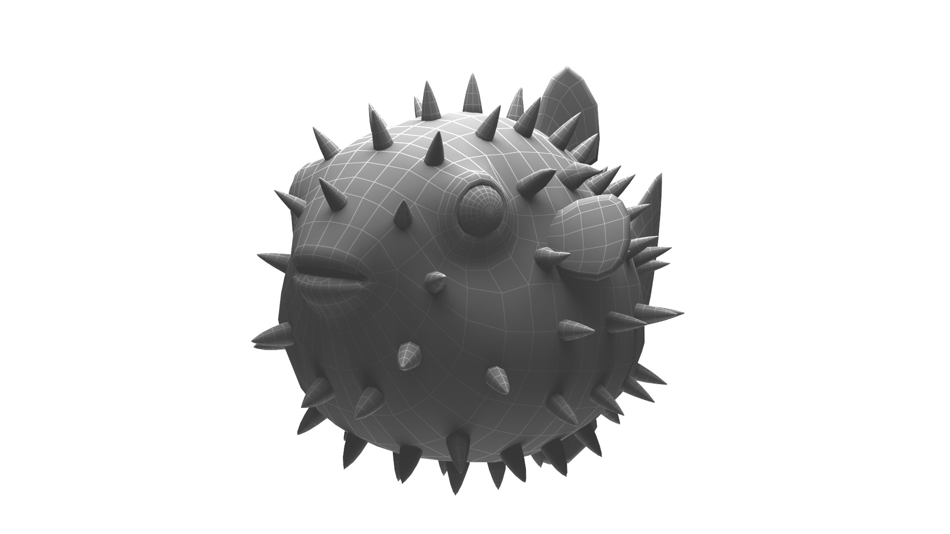 Animated pufferfish 3D model - TurboSquid 2155025
