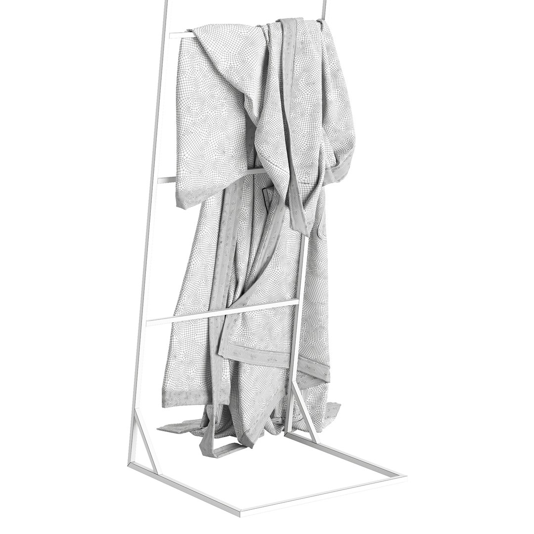Bathrobe Hanging Set 07 3D Model - TurboSquid 2004367