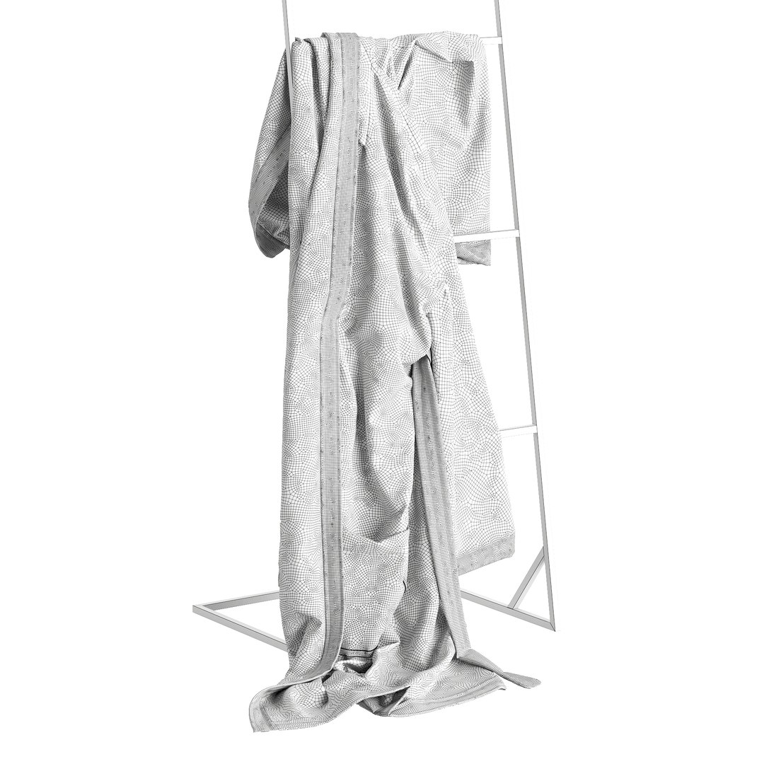 Bathrobe Hanging Set 07 3D Model - TurboSquid 2004367
