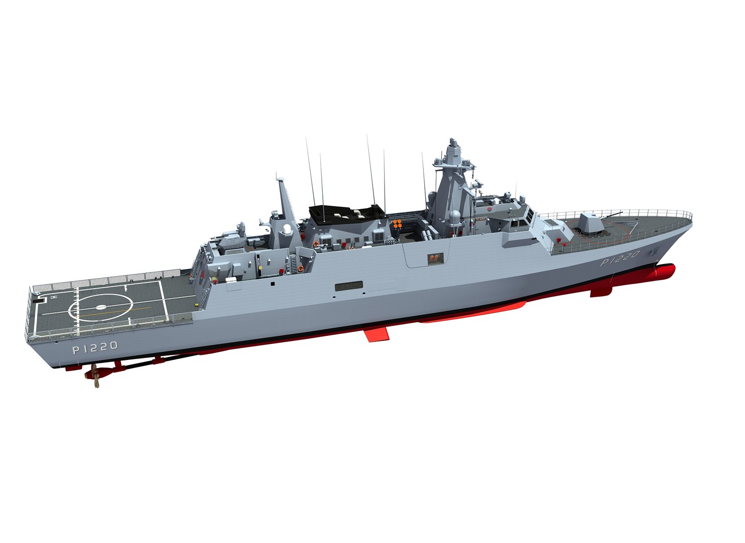 TCG AKHISAR Turkish Hisar-class Offshore Patrol Vessel 3D - TurboSquid ...