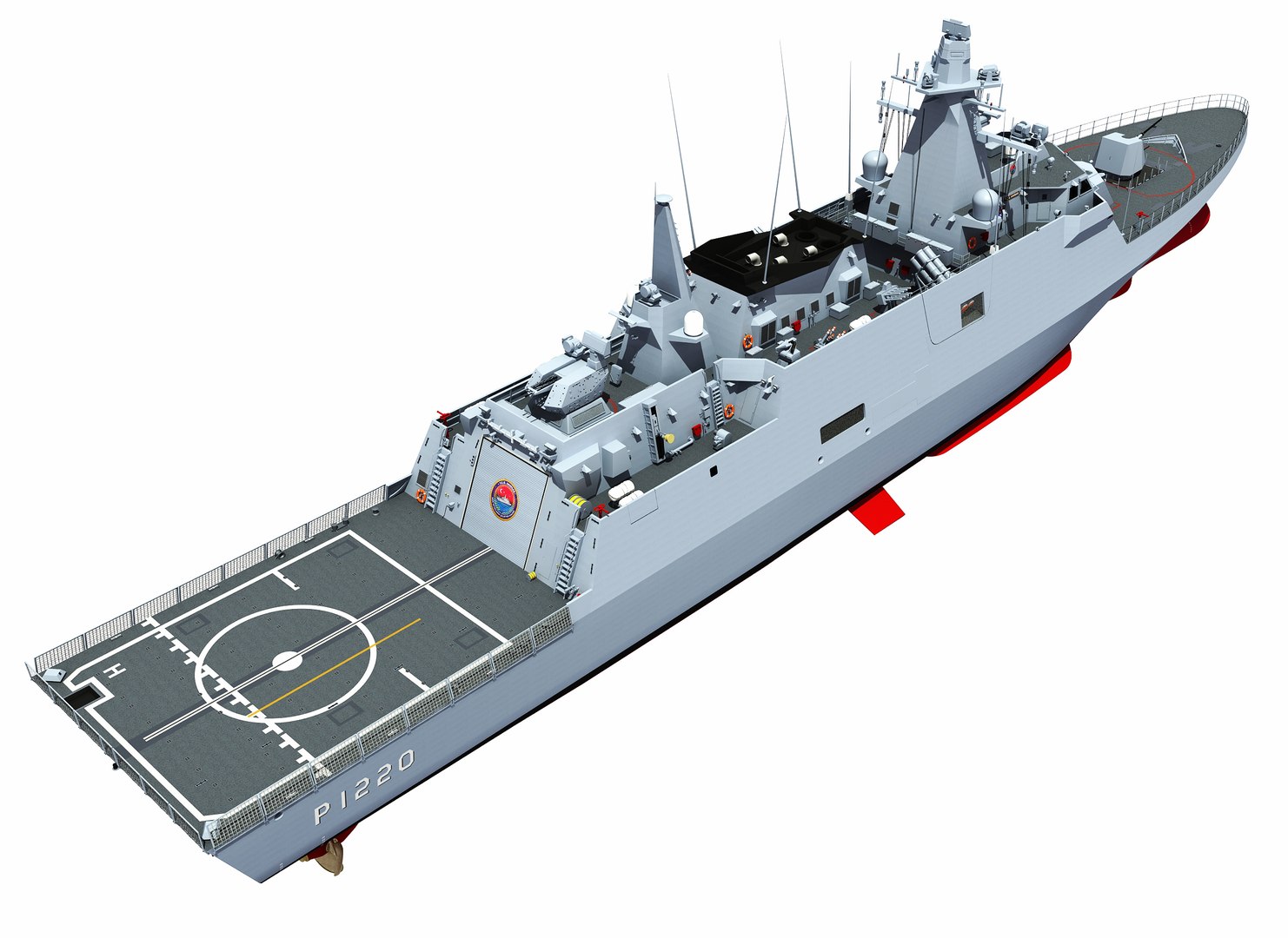 TCG AKHISAR Turkish Hisar-class Offshore Patrol Vessel 3D - TurboSquid ...