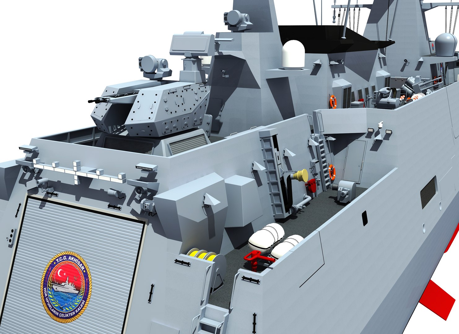 TCG AKHISAR Turkish Hisar-class Offshore Patrol Vessel 3D - TurboSquid ...