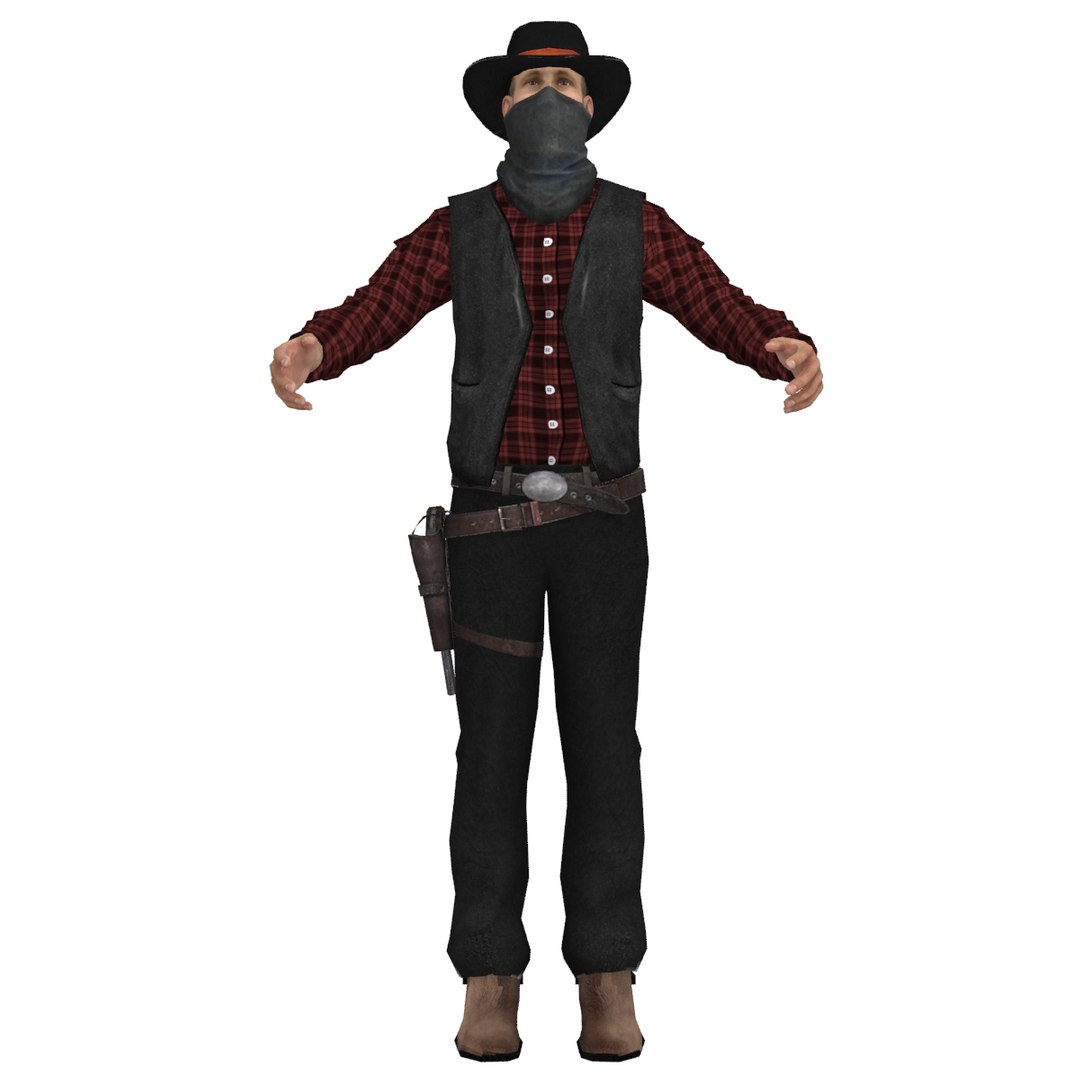 3d Model Wild West Cowboy