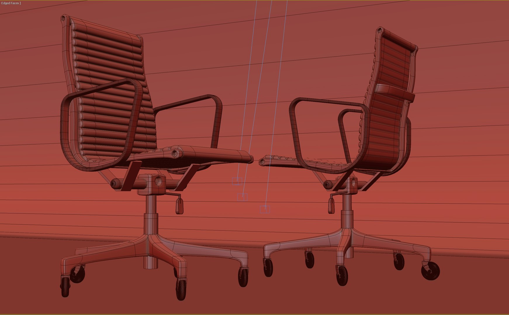 3D Model Eames Aluminum Group Chairs - TurboSquid 2296837