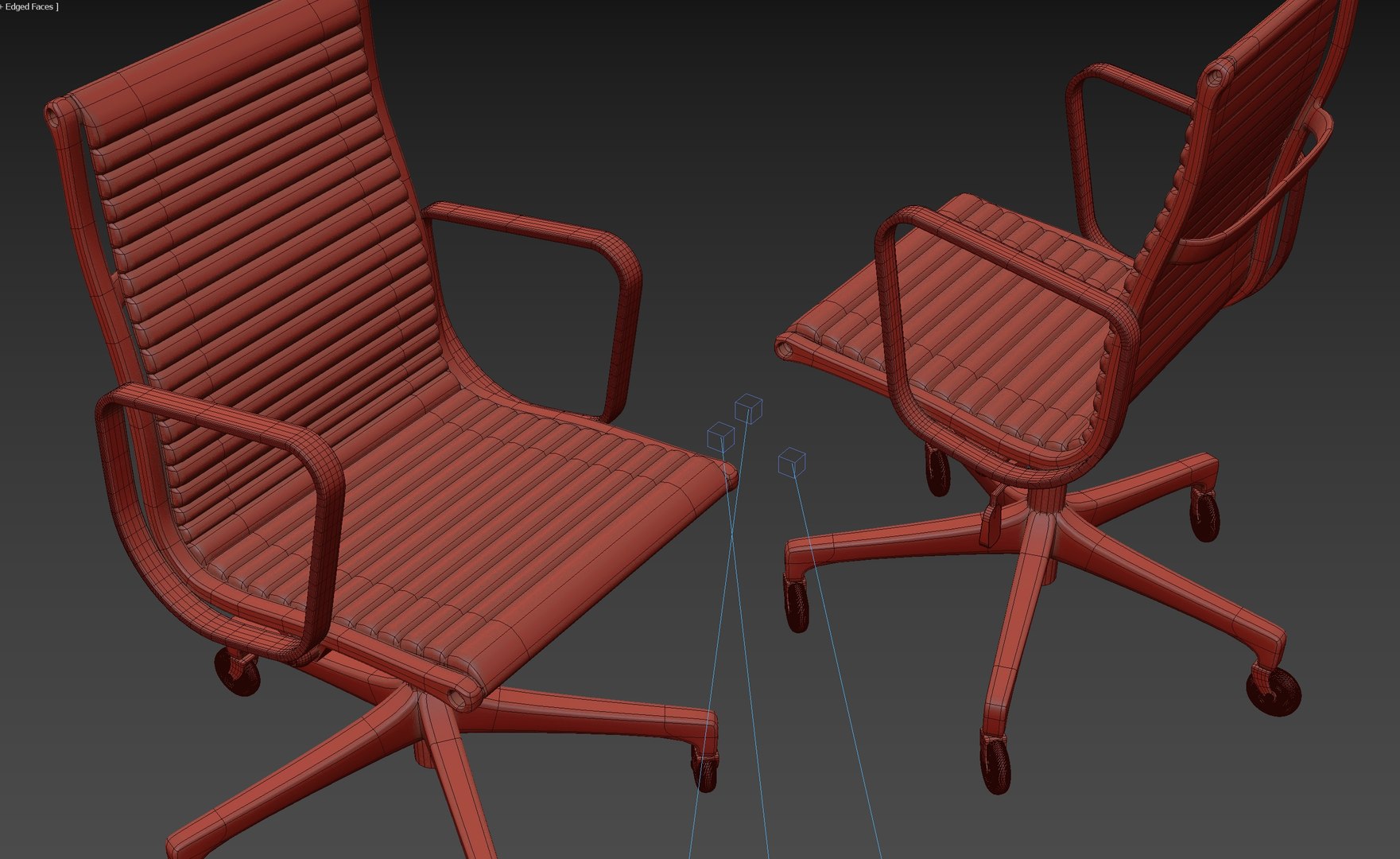 3D Model Eames Aluminum Group Chairs - TurboSquid 2296837