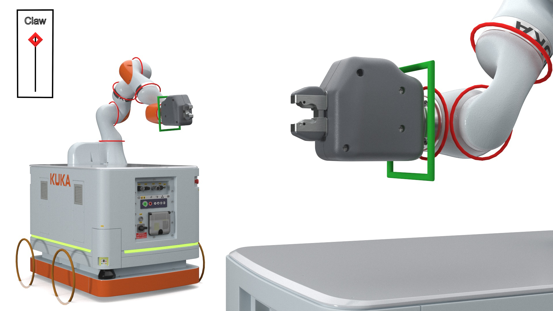 Autonomous Robot KUKA KMR Iiwa With Manipulator Rigged 3D Model ...