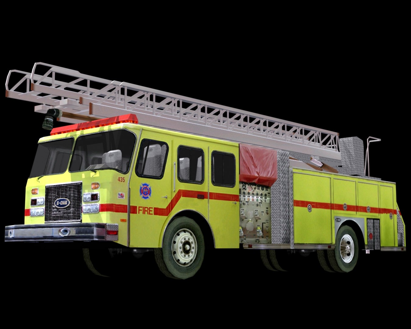 Ladder Truck 3d 3ds