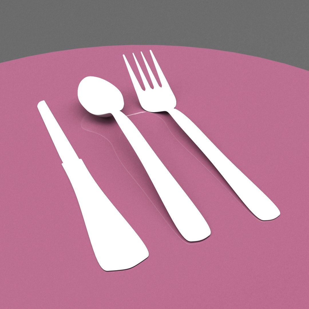 Free 3ds Mode Spoon Knife Set Fork