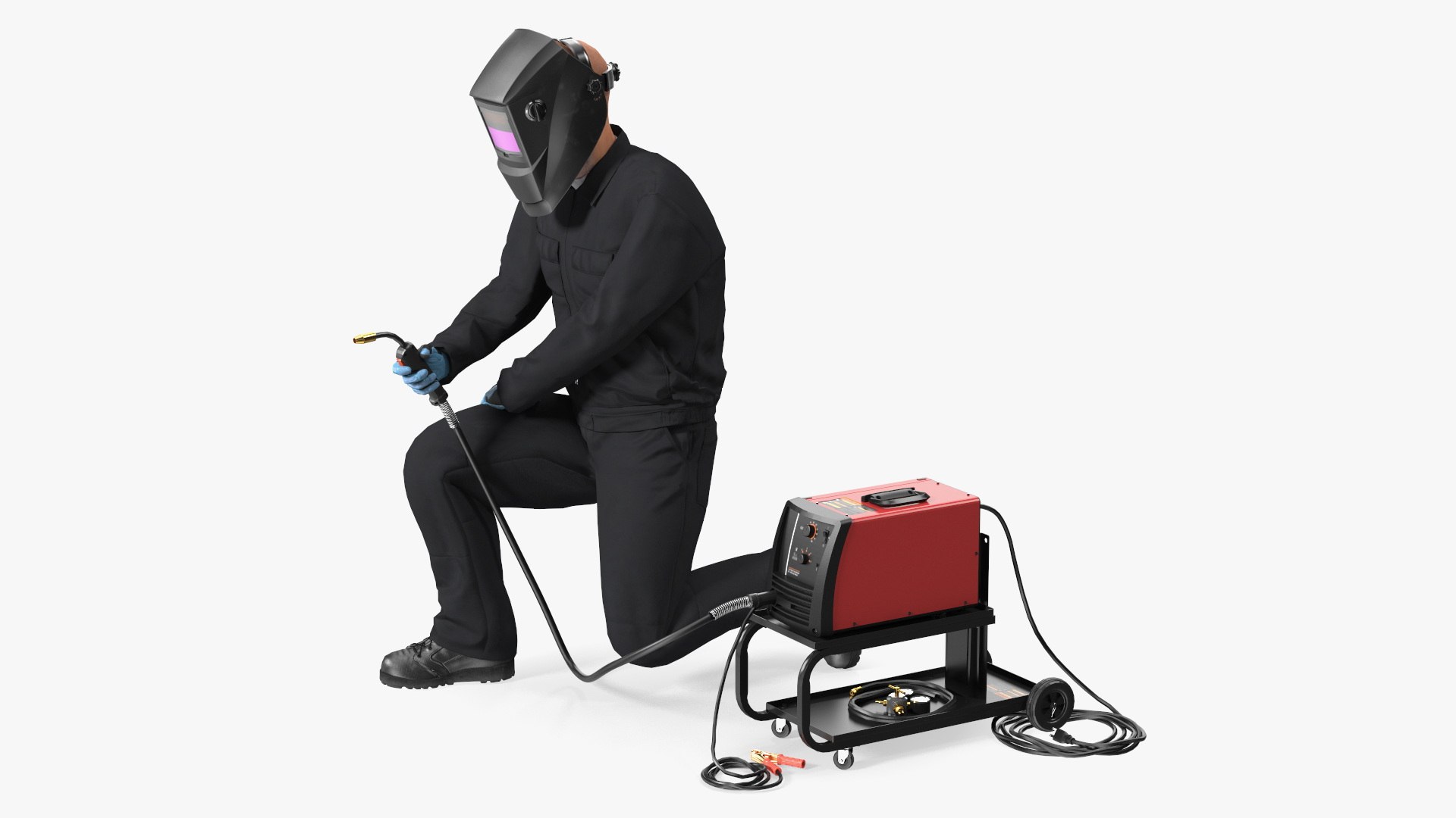 Welder with Welding Machine 3D model - TurboSquid 2058147