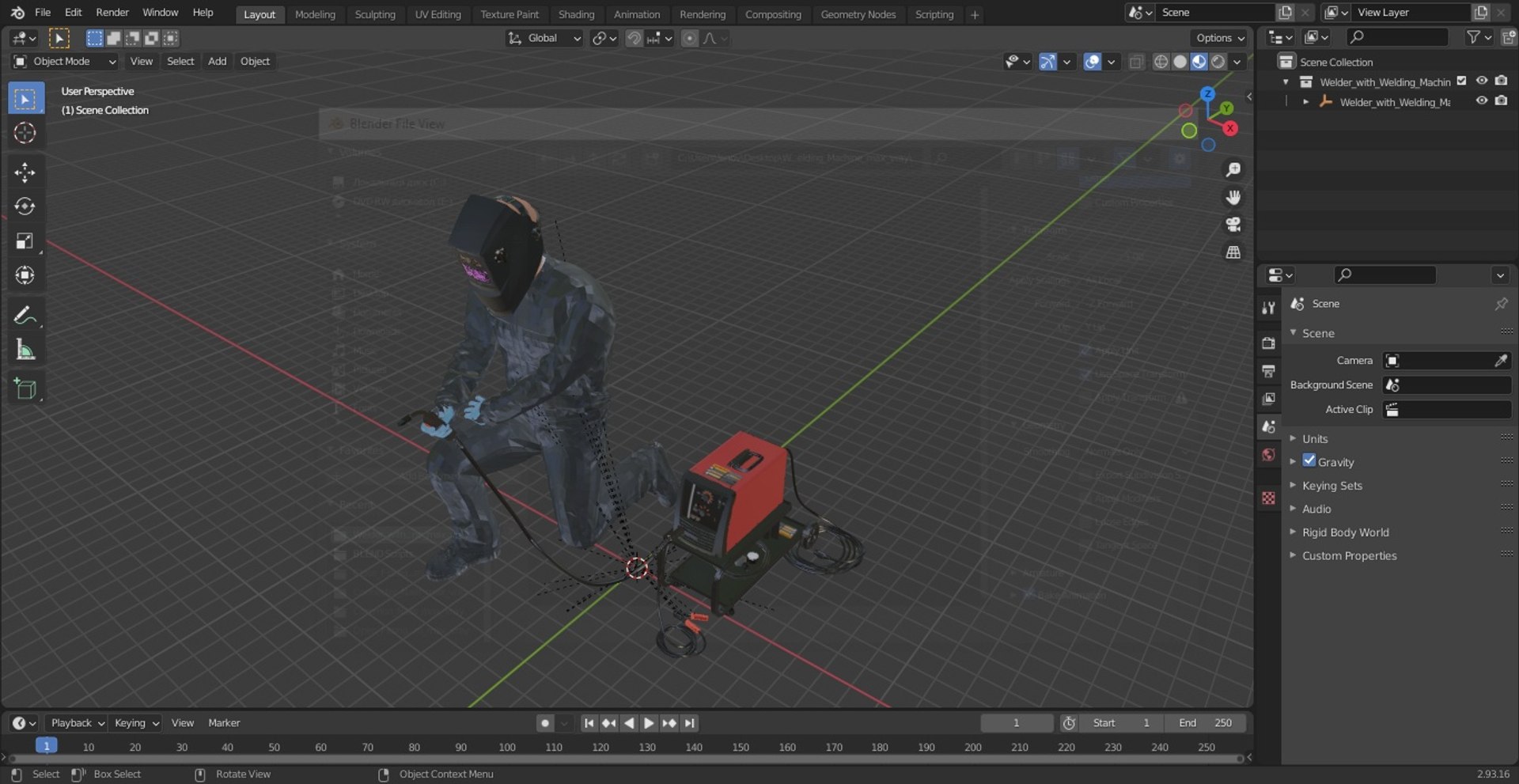 Welder with Welding Machine 3D model - TurboSquid 2058147