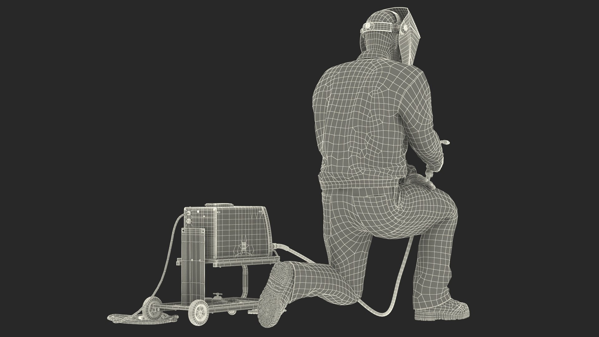 Welder with Welding Machine 3D model - TurboSquid 2058147