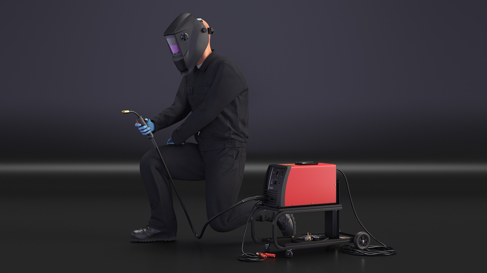 Welder with Welding Machine 3D model - TurboSquid 2058147