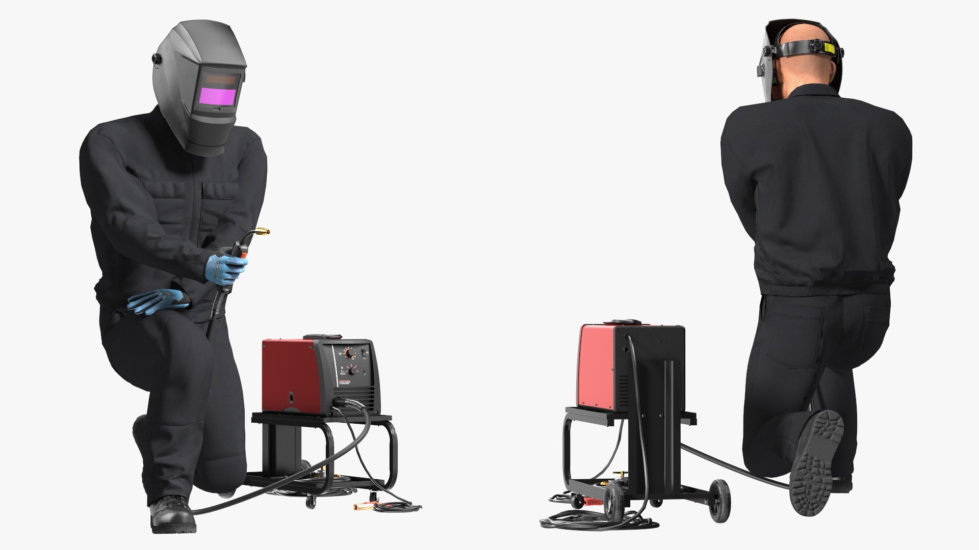 Welder with Welding Machine 3D model - TurboSquid 2058147