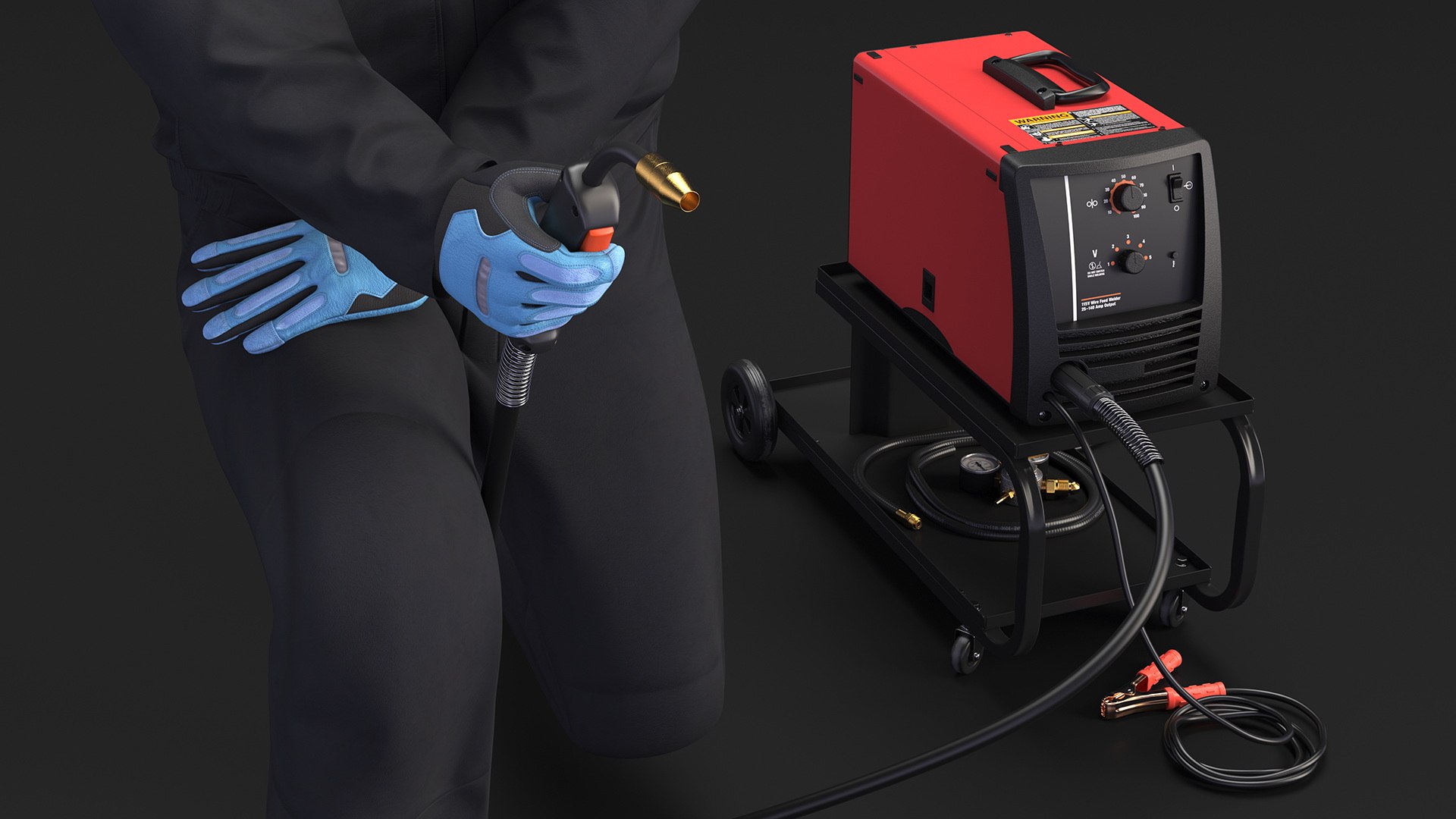 Welder with Welding Machine 3D model - TurboSquid 2058147