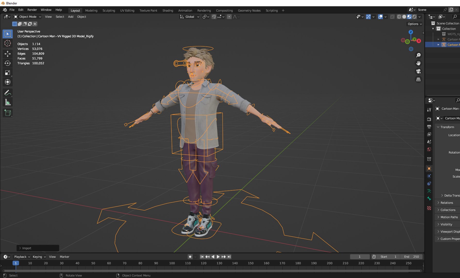 3D Cartoon Man - VV Rigged 3D Model - TurboSquid 2106389