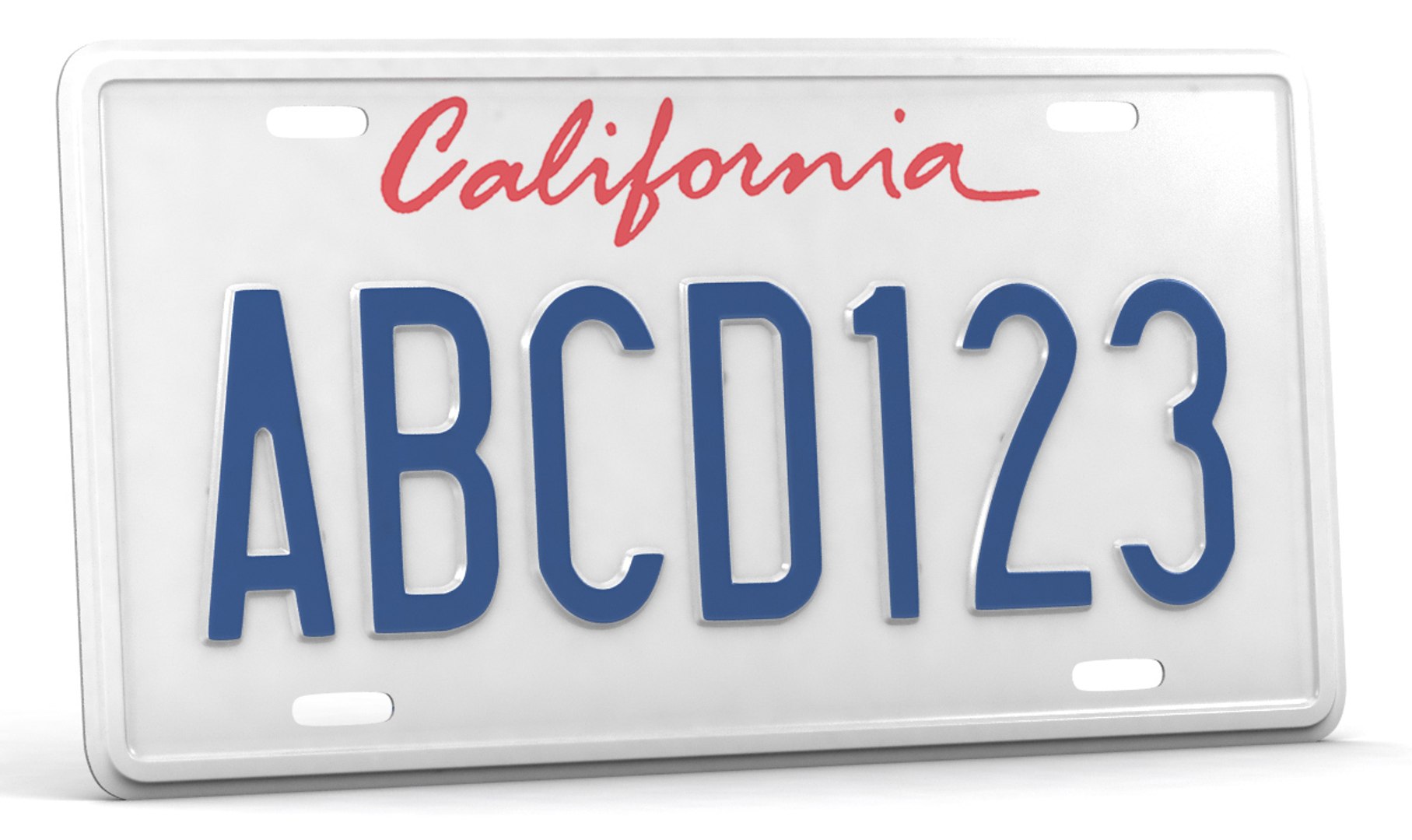 Car License Plate 3D - TurboSquid 1351157