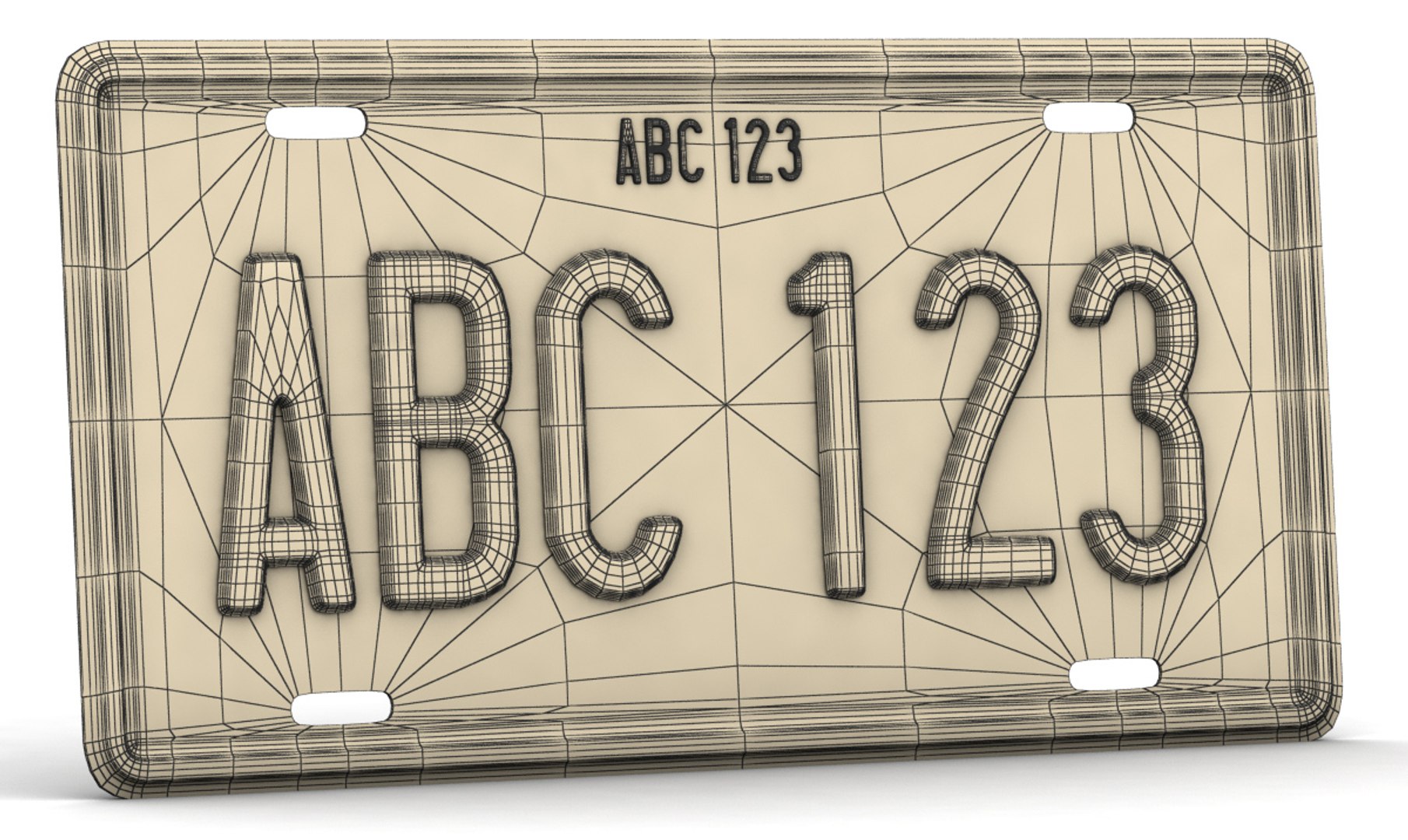 Car License Plate 3D - TurboSquid 1351157