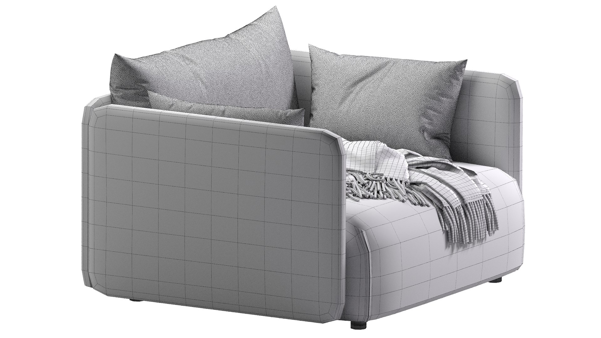 3D Offset Armchair - TurboSquid 2063680