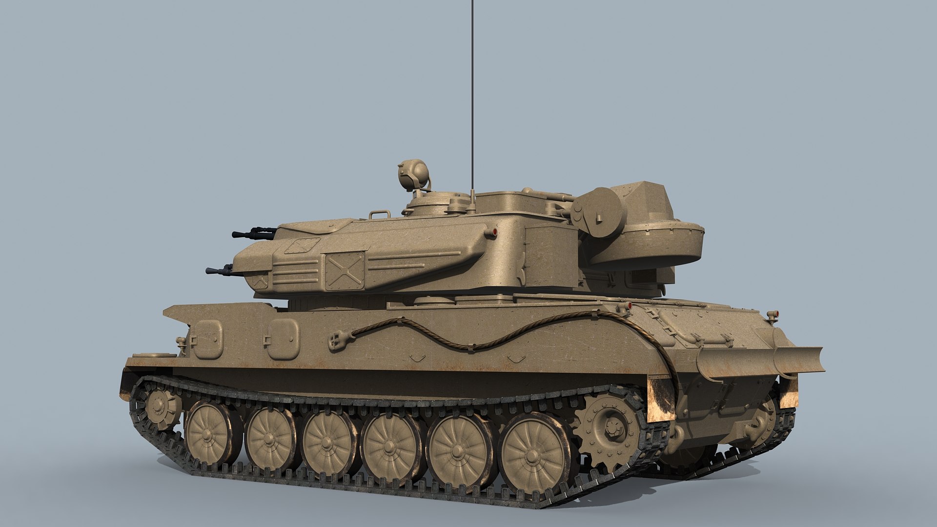 3d Model Russian Zsu-23-4 Shilka Zsu