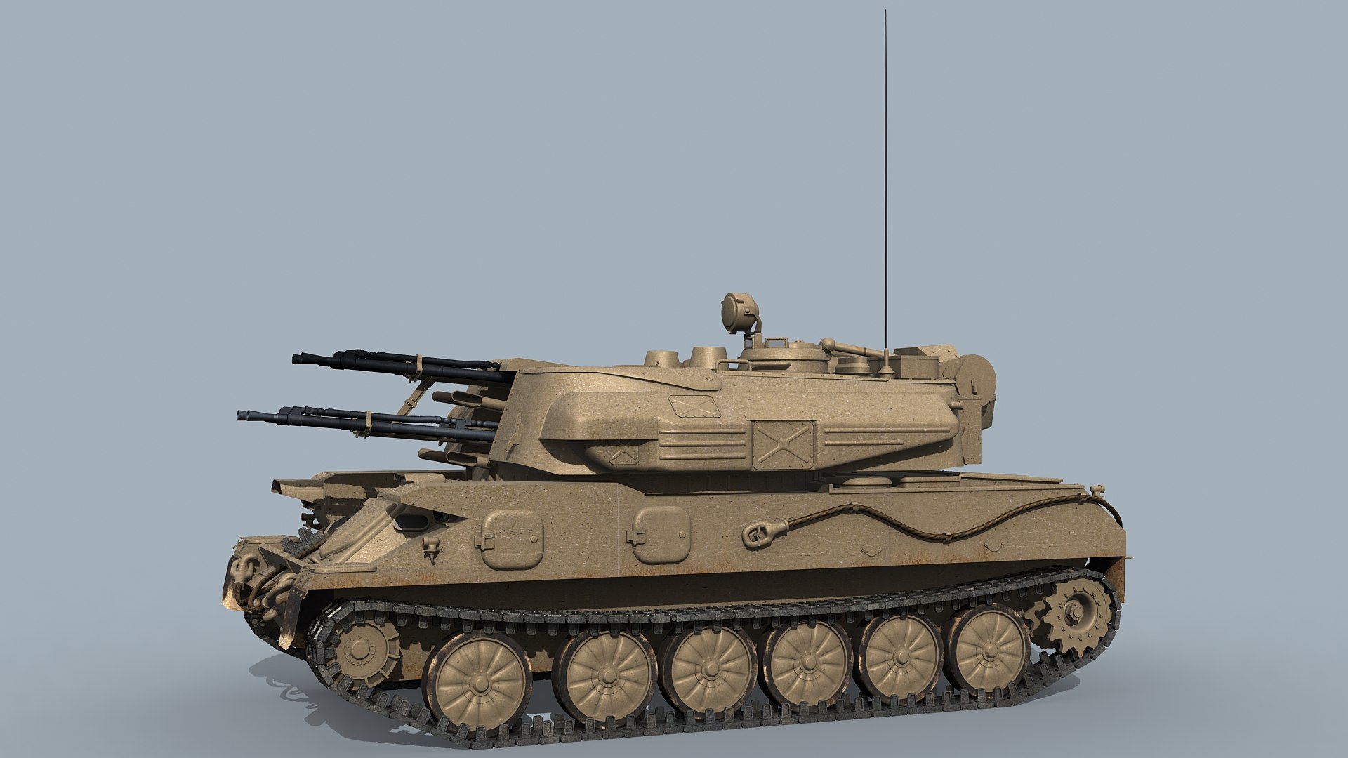 3d Model Russian Zsu-23-4 Shilka Zsu