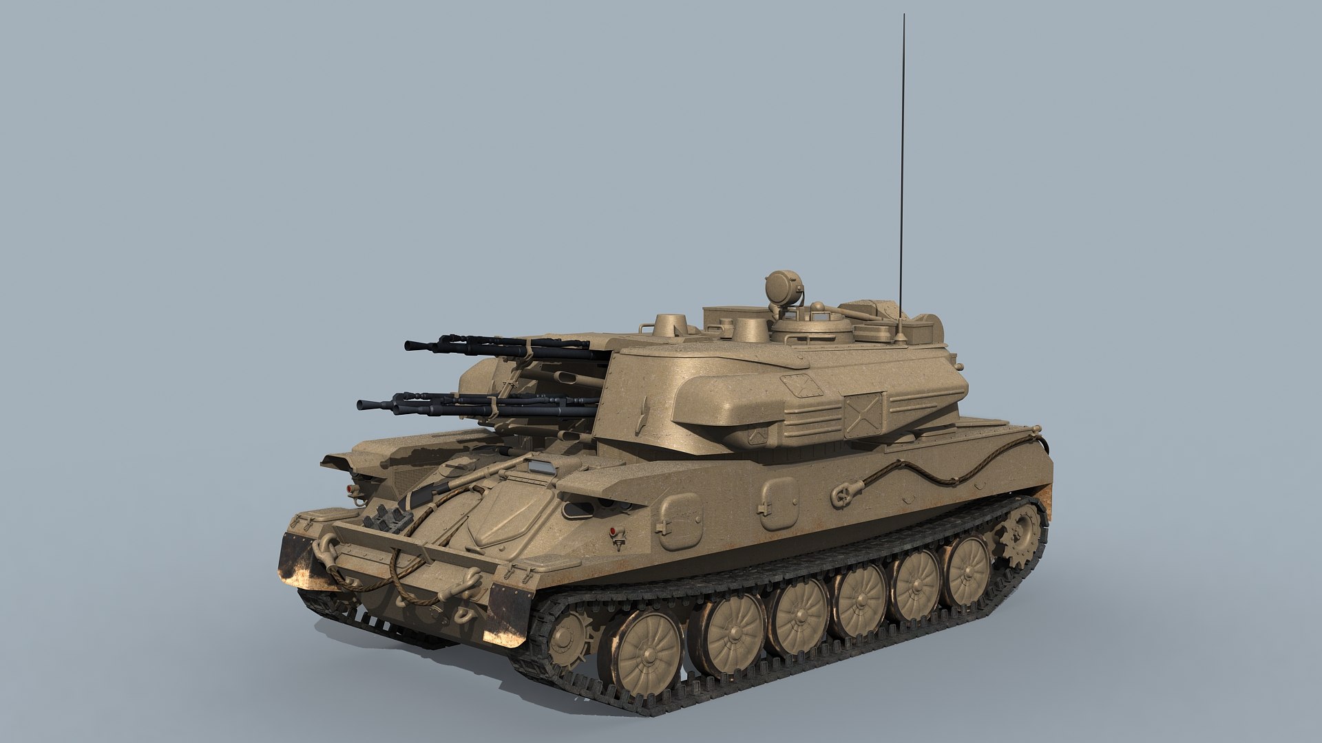 3d Model Russian Zsu-23-4 Shilka Zsu