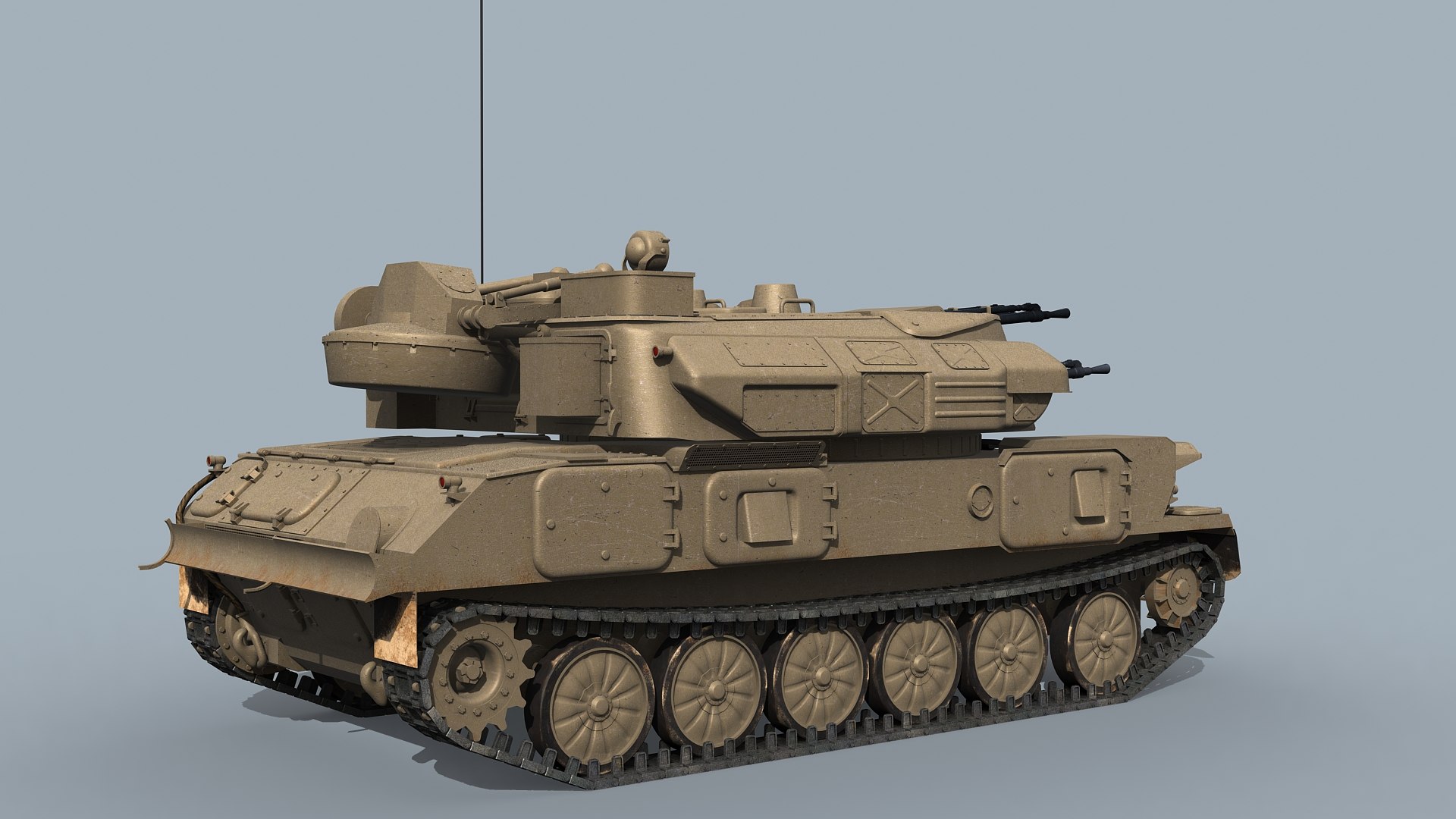 3d Model Russian Zsu-23-4 Shilka Zsu