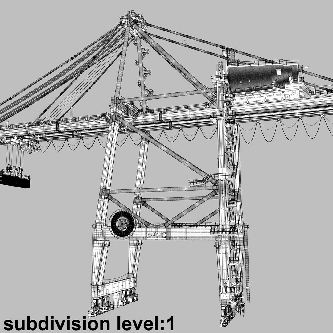 3d harbor crane