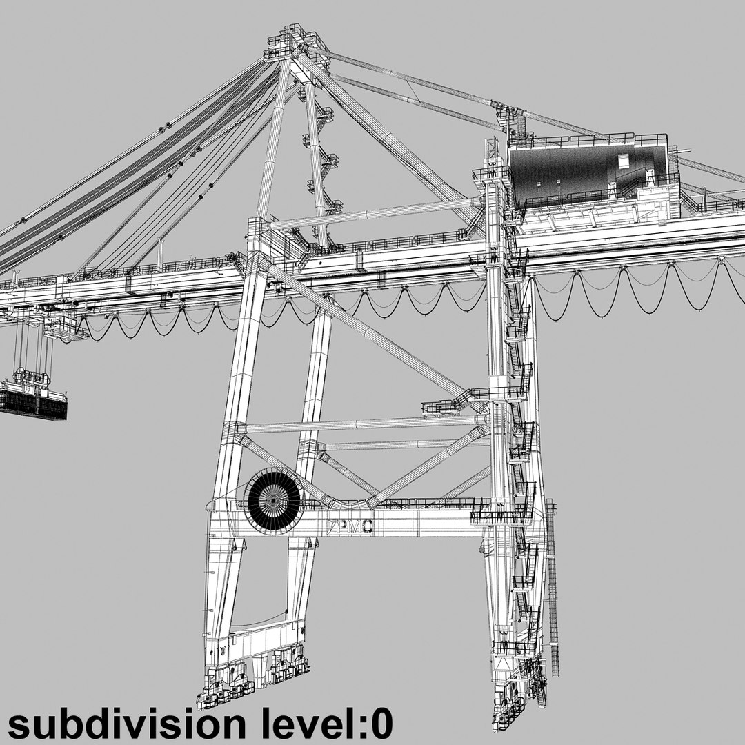 3d harbor crane