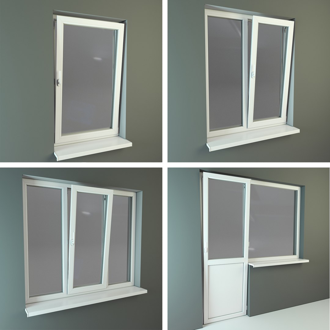 3d model plastic windows