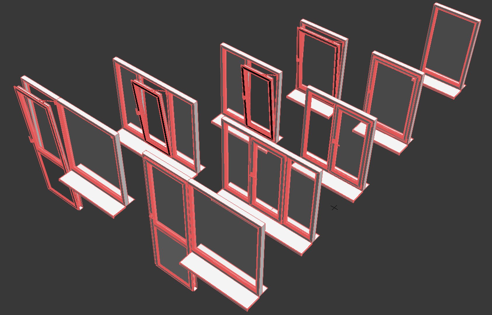 3d model plastic windows