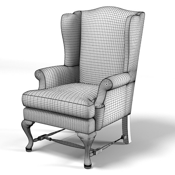 3ds max wing chair melrose