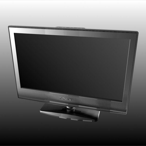 sony bravia flatscreen tv 3d model
