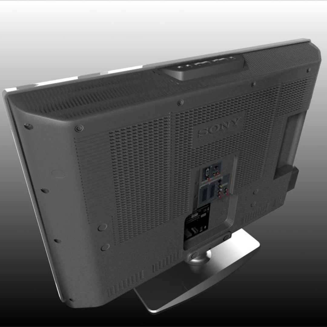 sony bravia flatscreen tv 3d model