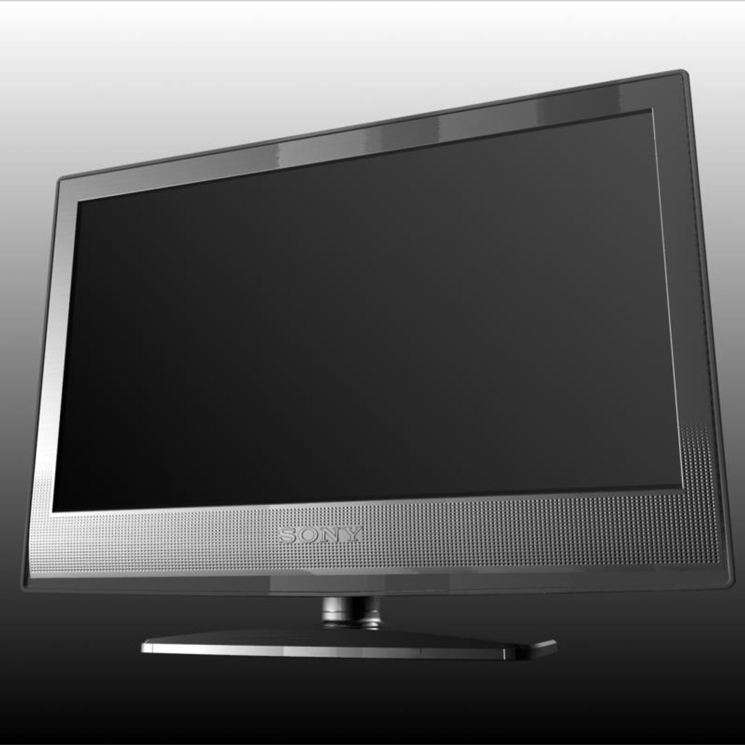 sony bravia flatscreen tv 3d model