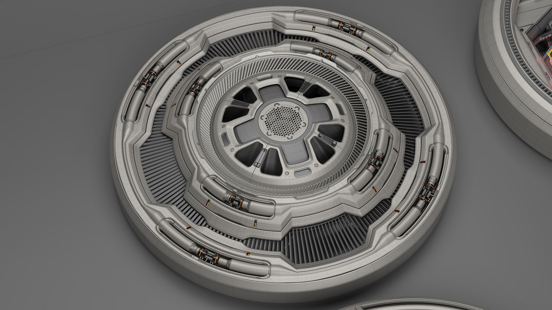 3D Sci-Fi KITBASH 3 - Big CIrcular Elements - TurboSquid 2456200