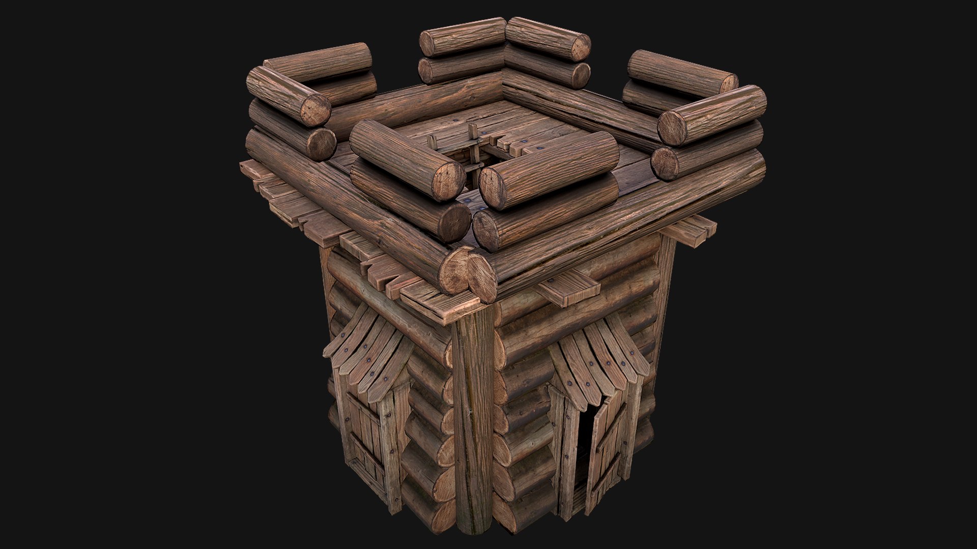 Medieval Wooden Tower 3D model - TurboSquid 1956755