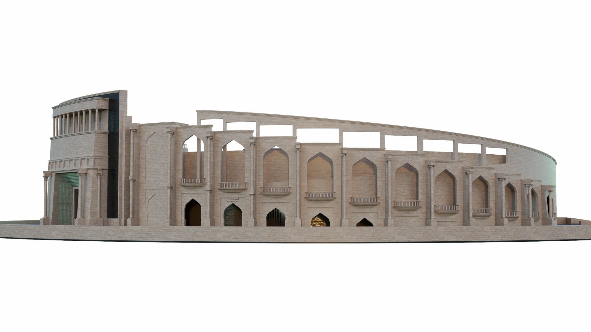 3D Katara Amphitheater Model - TurboSquid 2217146