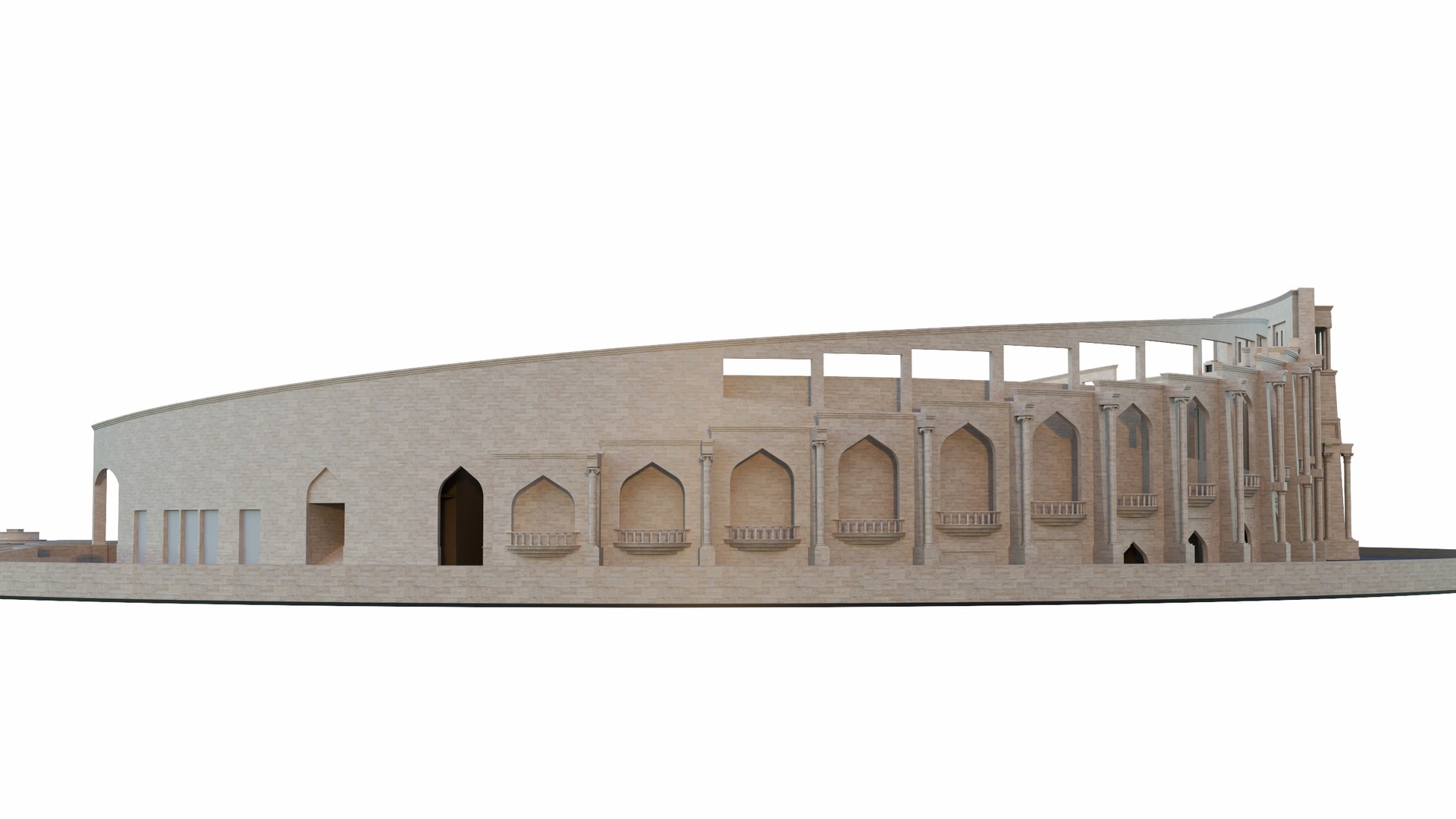 3D Katara Amphitheater Model - TurboSquid 2217146