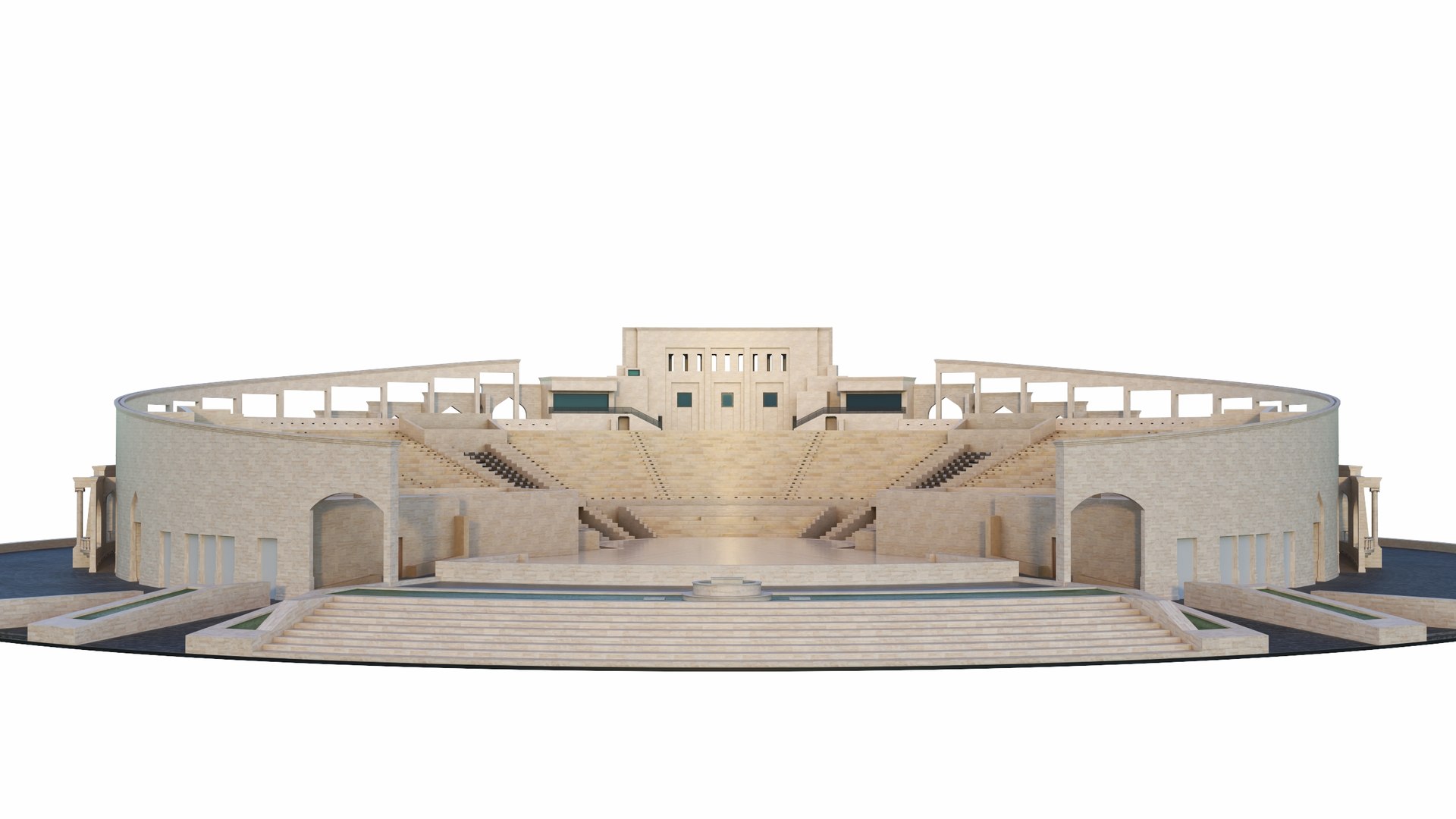 3D Katara Amphitheater Model - TurboSquid 2217146