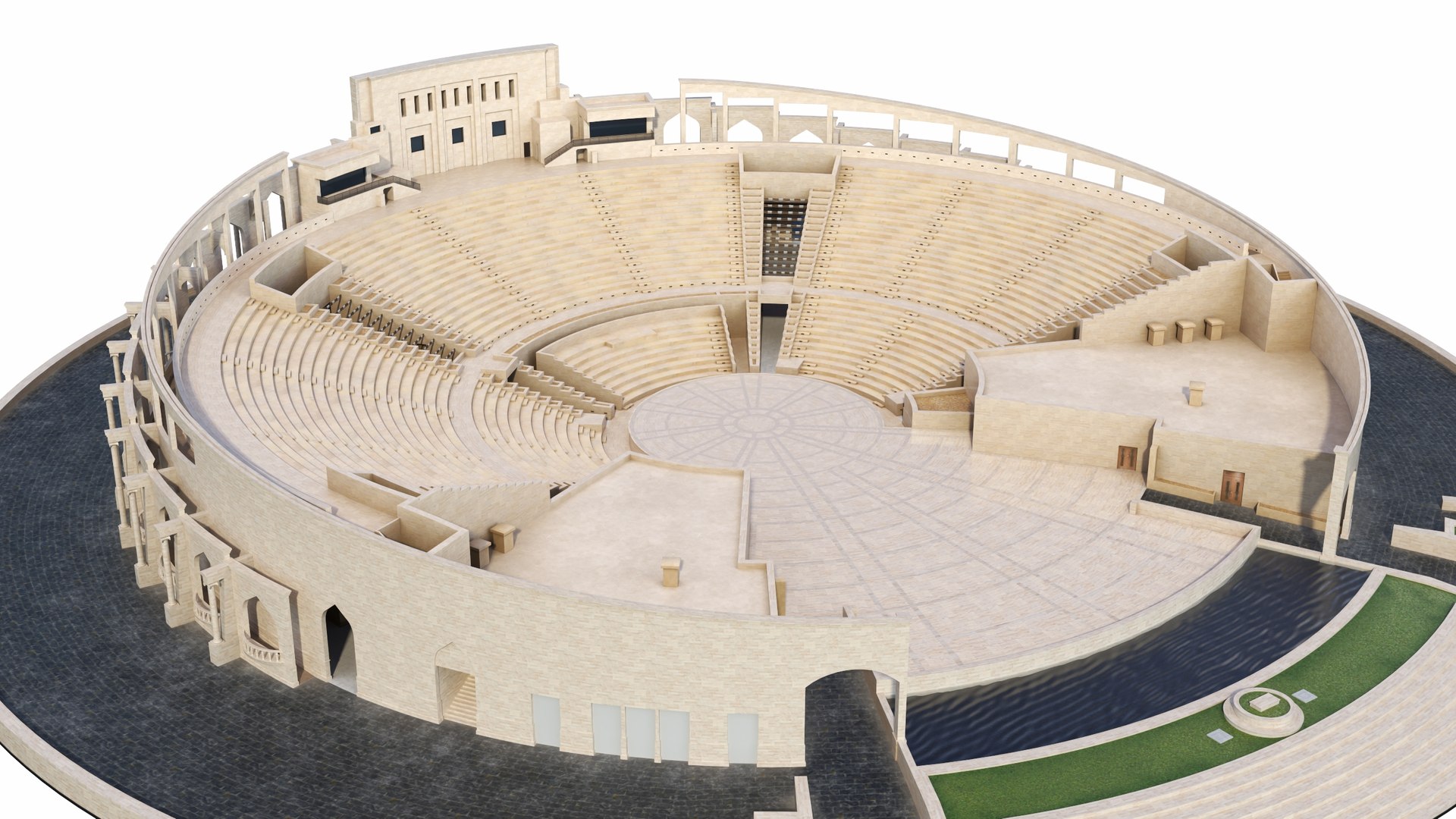 3D Katara Amphitheater Model - TurboSquid 2217146