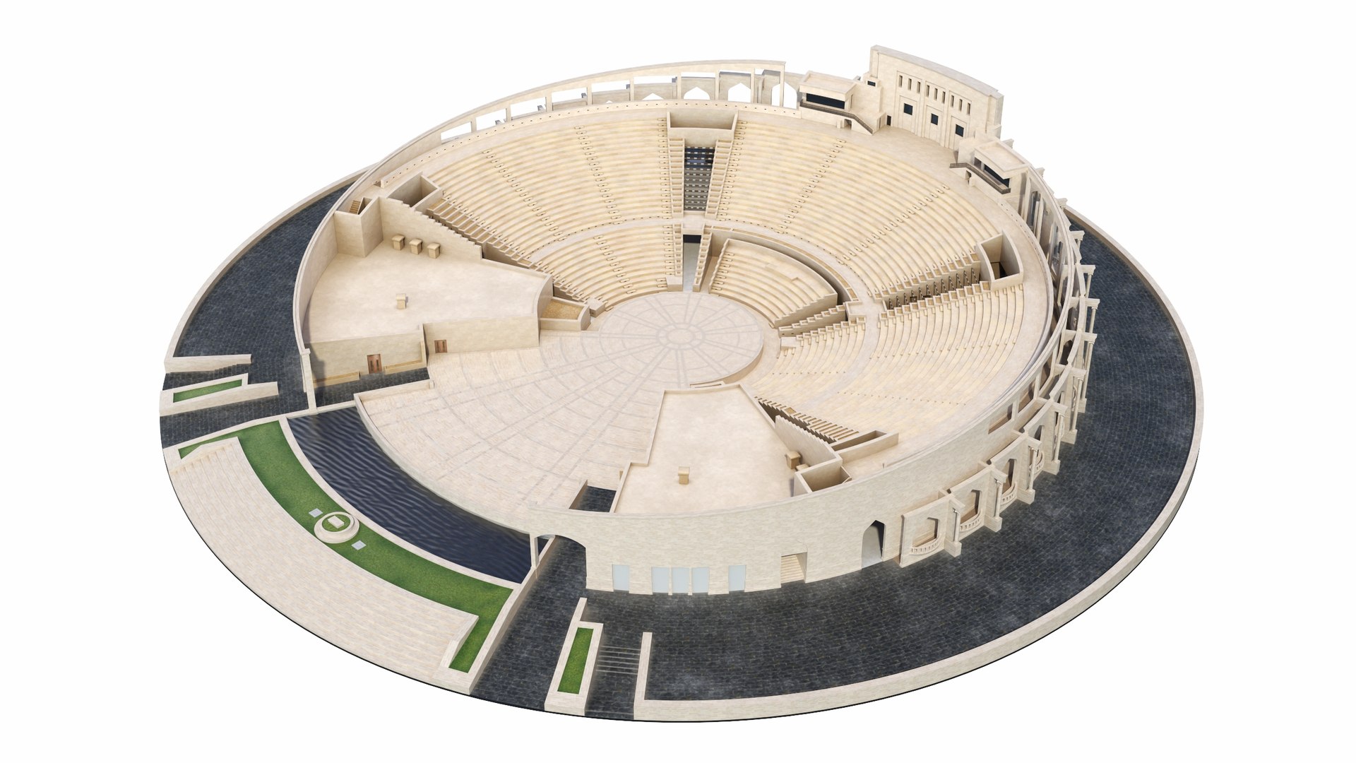 3D Katara Amphitheater Model - TurboSquid 2217146