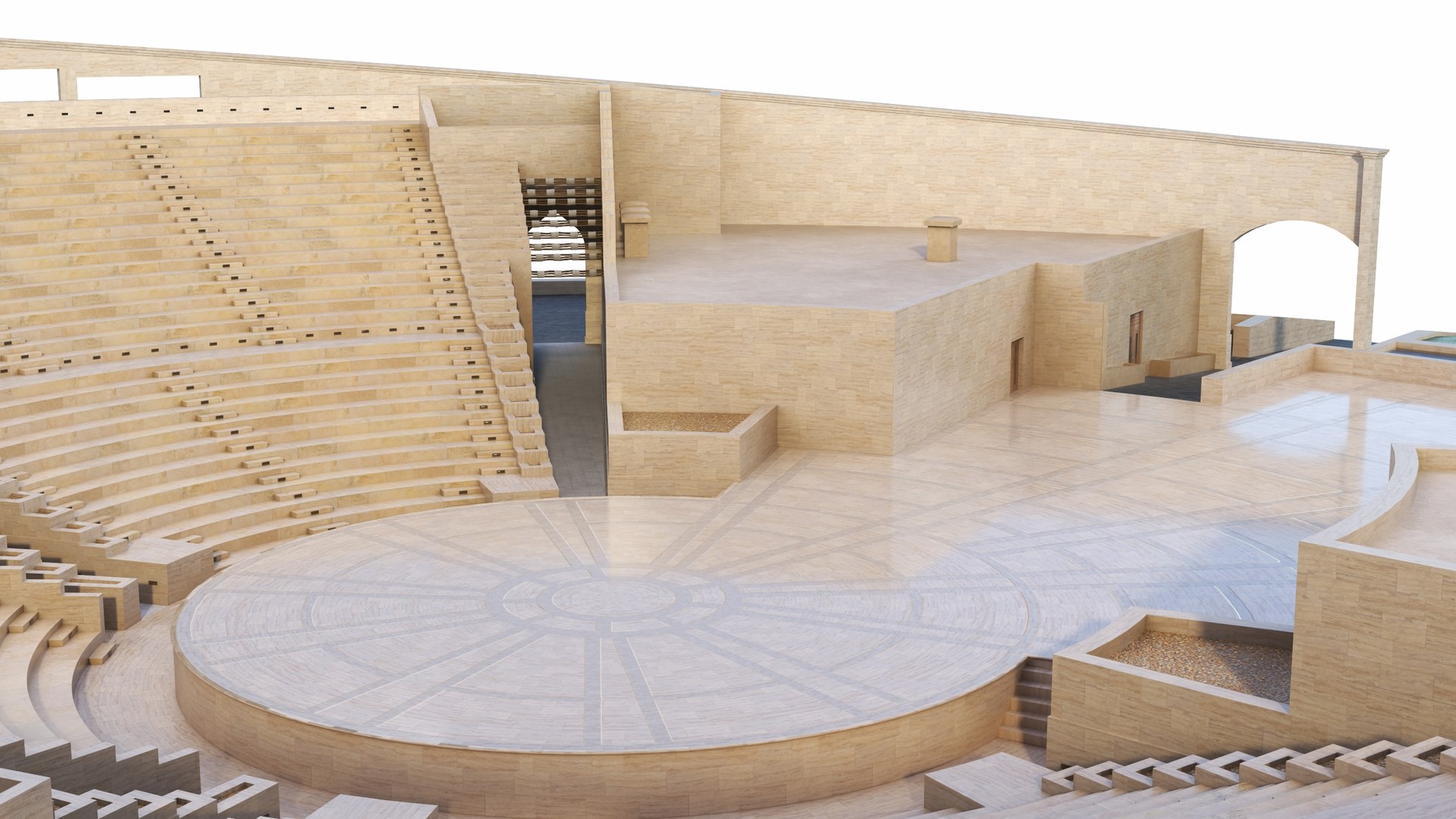 3D Katara Amphitheater Model - TurboSquid 2217146