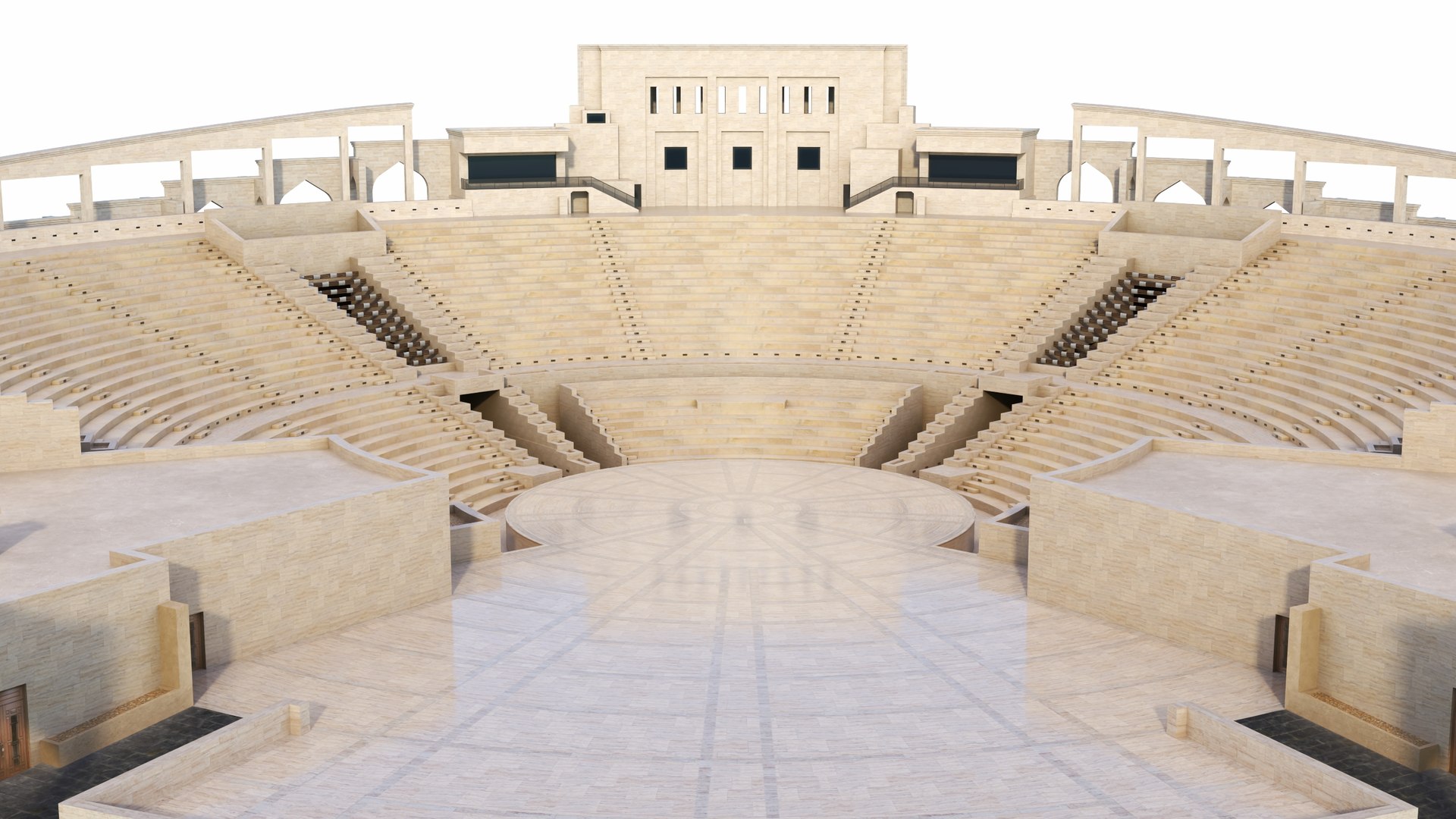3D Katara Amphitheater Model - TurboSquid 2217146