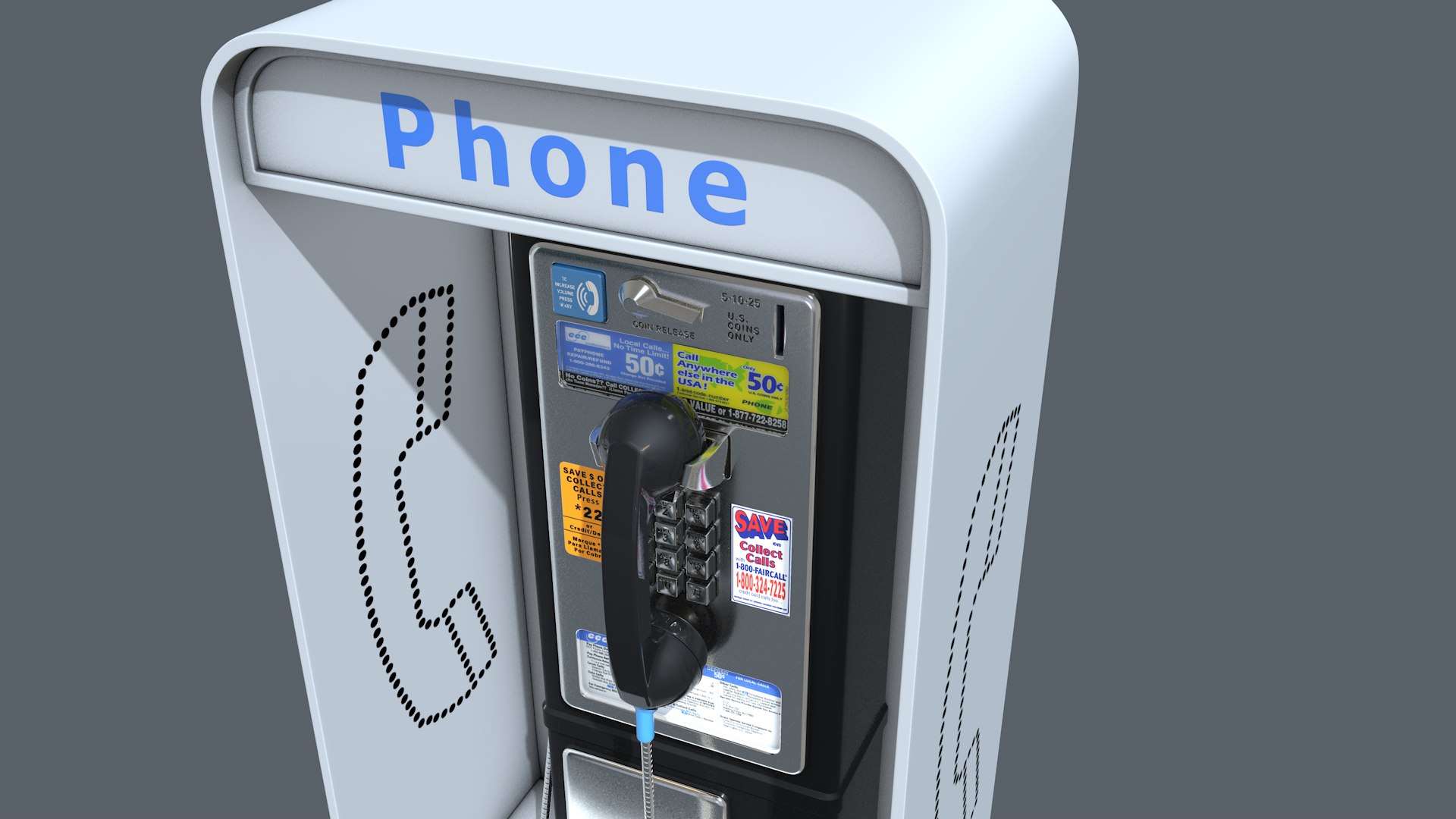 Pay Phone Booth 3D Model - TurboSquid 2029101