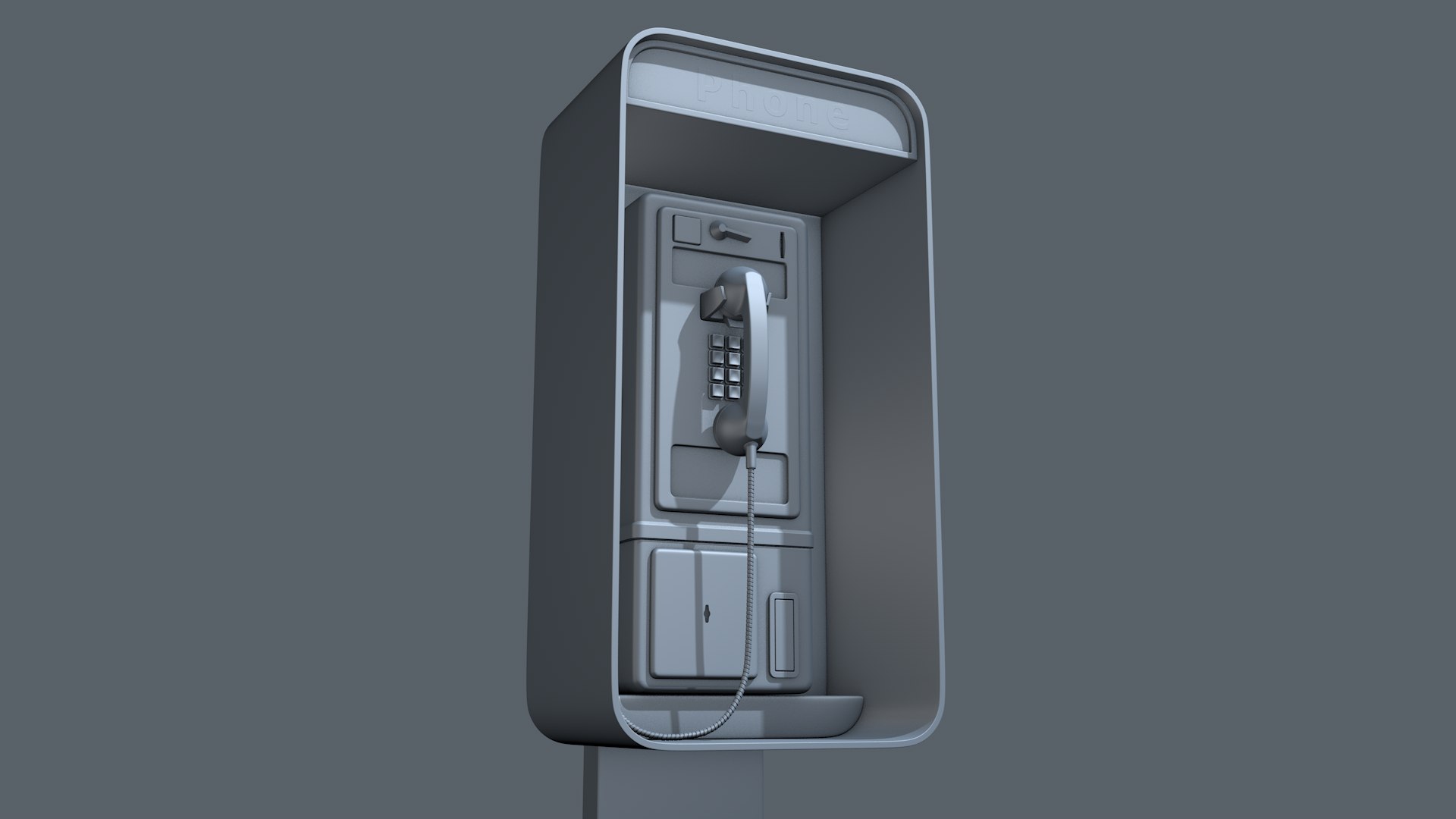 Pay Phone Booth 3D model - TurboSquid 2029101